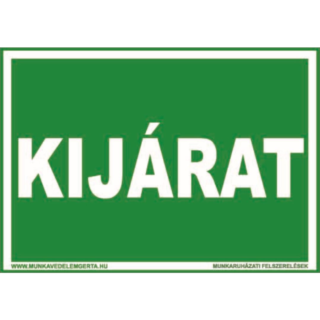 Kijárat! – Gerta Munkavedelmi Szaküzletek